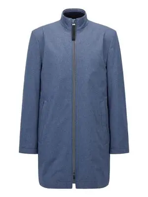 Hugo Boss Zip Up Coat - Blue