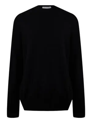 Comme Des Garçons Long Sleeve Crew Neck Sweater - Black