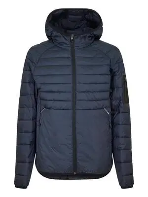 Hugo Boss Water-repellent Hooded Puffer Jacket With Reflective Detail - Black