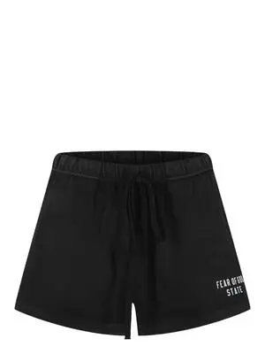 FEAR OF GOD Fear Of God Essentials Elastic Waistband Shorts With Logo Print