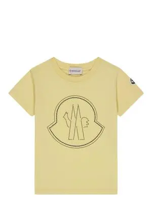 Moncler Logo Crew Neck T-shirt - Nude