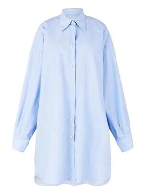 MAISON MARGIELA Maison Margiela Classic Button-Up Shirt With Straight Hem Blue