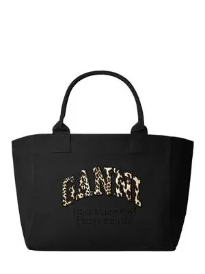 GANNI Ganni Leopard Print Tote Bag