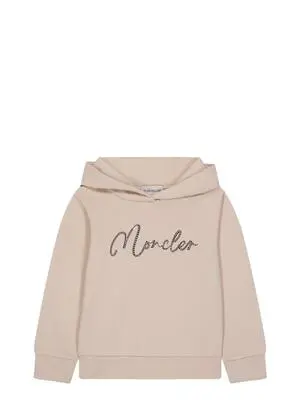Moncler Logo Hoodie - Nude