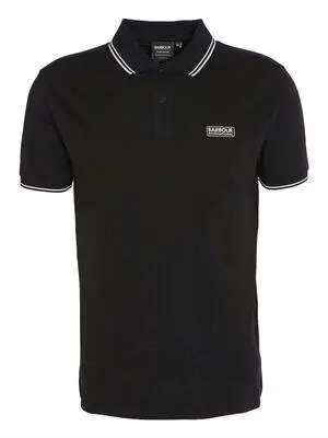 Barbour Evan Tipped Short-sleeved Polo Shirt - Black