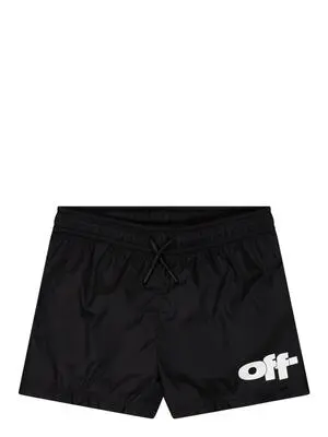 Off-White Logo Swim Shorts - Black