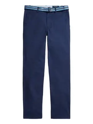 Polo Ralph Lauren Tailored Slacks With Zip Fly And Button Closure - Blue