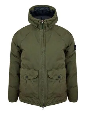 Stone Island Hooded Down Jacket - Green