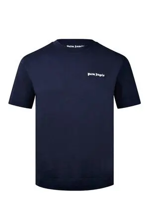 Palm Angels Embroidered Logo T-shirt - Black