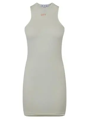 Off-White Logo Mini Dress - Gray