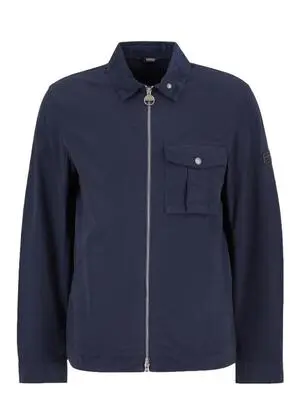 Barbour Tarnett" Jacket With Zip Closure And Lapel Collar - Navy