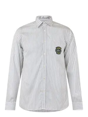 Lacoste Striped Button-down Shirt - White
