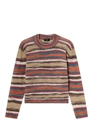 A.p.c. Gabby Striped Knit Sweater - Brown
