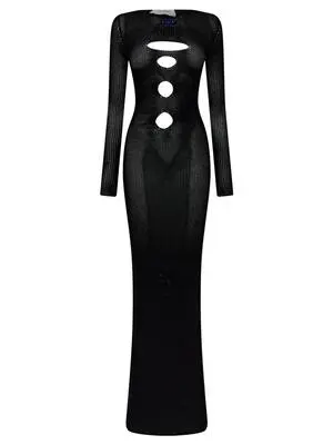 Off-White Cut Out Maxi Dress - Black