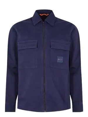 Hugo Boss Collared Workwear Jacket - Blue
