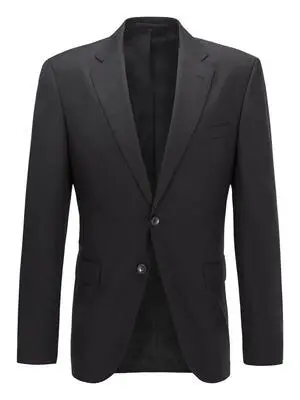 Hugo Boss Notched-lapel Two-button Blazer - Black