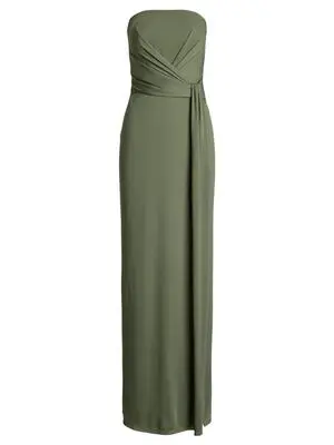 Ralph Lauren Strapless Twisted Bodice Gown - No