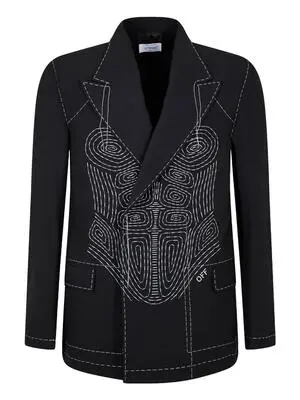 Off-White Bdy Stch Tux Jkt - Black