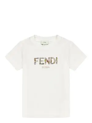 Fendi Logo Crew Neck T-shirt - White