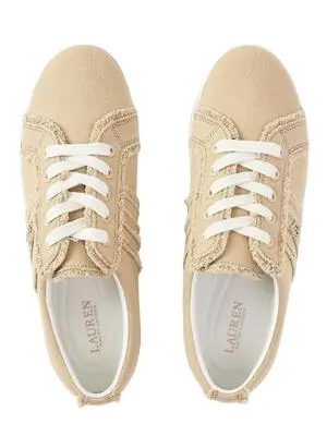 Ralph Lauren Janson Lace-up Court Trainers - Nude