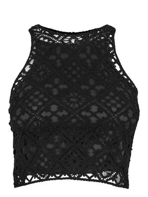 OFF-WHITE Off-White Crochet Halter Top