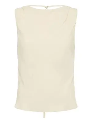 ST. AGNI Draped Open-back Blouse