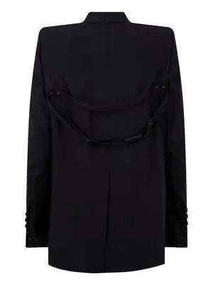 Rick Owens Hollywood Dirt Tailored Blazer - Black
