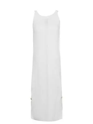 Barbour Dakota Knitted Midi Dress - White