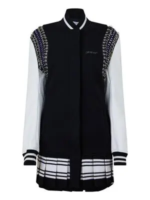 Off-White Pleated Mini Skirt - Black