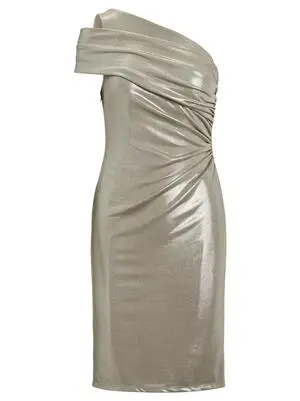RALPH LAUREN Ralph Lauren Metallic One-Shoulder Draped Dress