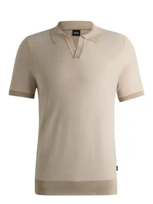 Hugo Boss Short-sleeve Knit Polo Shirt - Nude