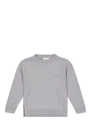 Fendi Crew Neck Long Sleeve Sweater - Gray