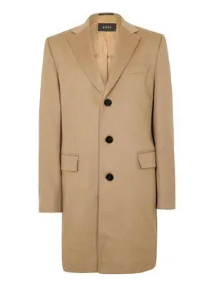 Hugo Boss Wool Blend Overcoat - Nude
