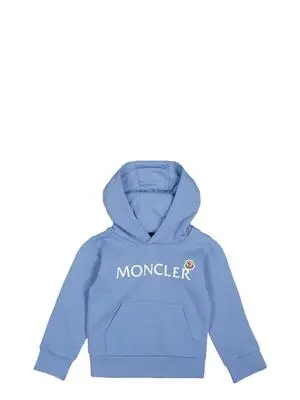Moncler Logo Hooded Sweatshirt - Blue