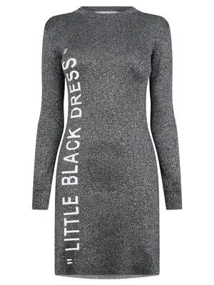 Off-White Off-White Slim-Fit Dress With Graphic Detail Gray