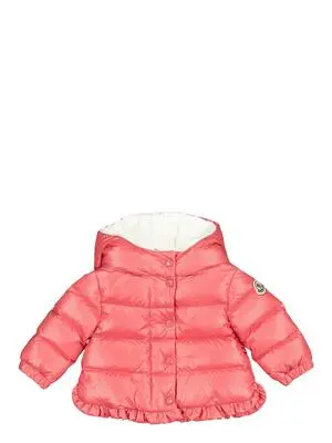 Moncler Logo Patch Down Jacket - Pink