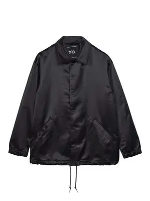 Y3 Graphic Print Satin Jacket - Black