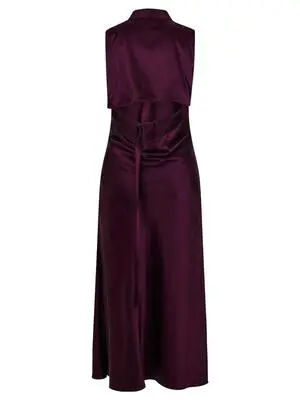Off-White Sleeveless Maxi Dress - Black