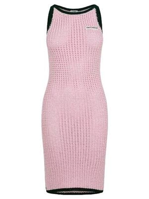 Casablanca Sleeveless Knit Dress With Logo Patch - Pink