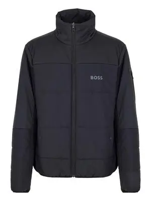 Hugo Boss Stand Collar Padded Jacket - Black