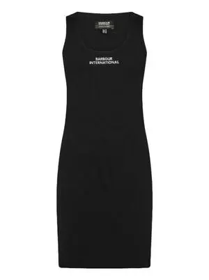 Barbour Sleeveless Round Neck Ribbed Dress - Black