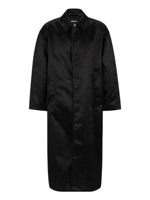 HUGO BOSS Hugo Boss Longline Coat With Monogram Pattern
