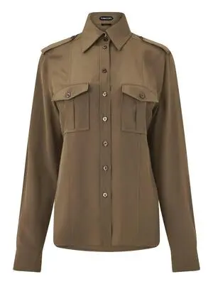TOM FORD Tom Ford Military-Inspired Button-Up Shirt