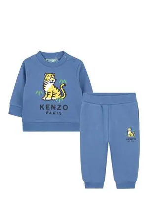 Kenzo Tiger Pattern Tracksuit Set - Blue