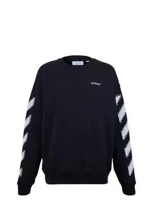 OFF-WHITE Off-White Diagonal Stripe Long Sleeve Sweatshirt
