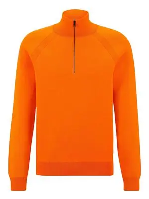Hugo Boss Half-zip Knit Sweater - Orange