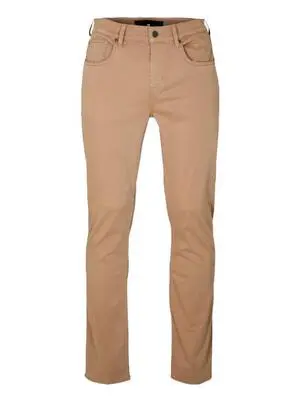 7 For All Mankind Slimmy Sateen Slim Fit Trousers - Beige