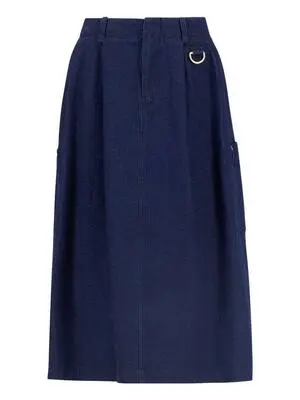 Barbour Belt Loop Midi Skirt - Blue