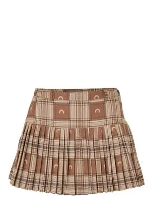 MARINE SERRE Marine Serre Moon Print Pleated Mini Skirt