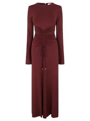 Max Mara Stretch Jersey Maxi Dress - Red